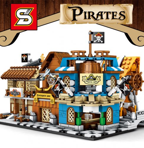 SY-6803 One Piece Pirate Street View Building Blocks Toys Gitfs for ...